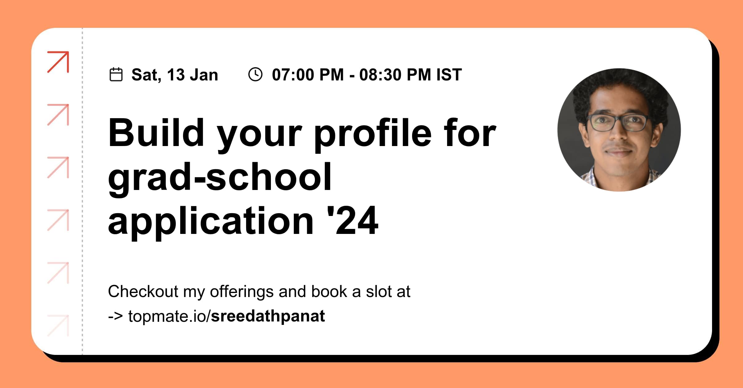 Build your profile for grad-school application '24 with Sreedath Panat
